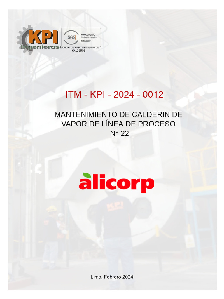 Mantenimiento Calderín Vapor Proceso N° 22 | PDF | Ingeniería ...