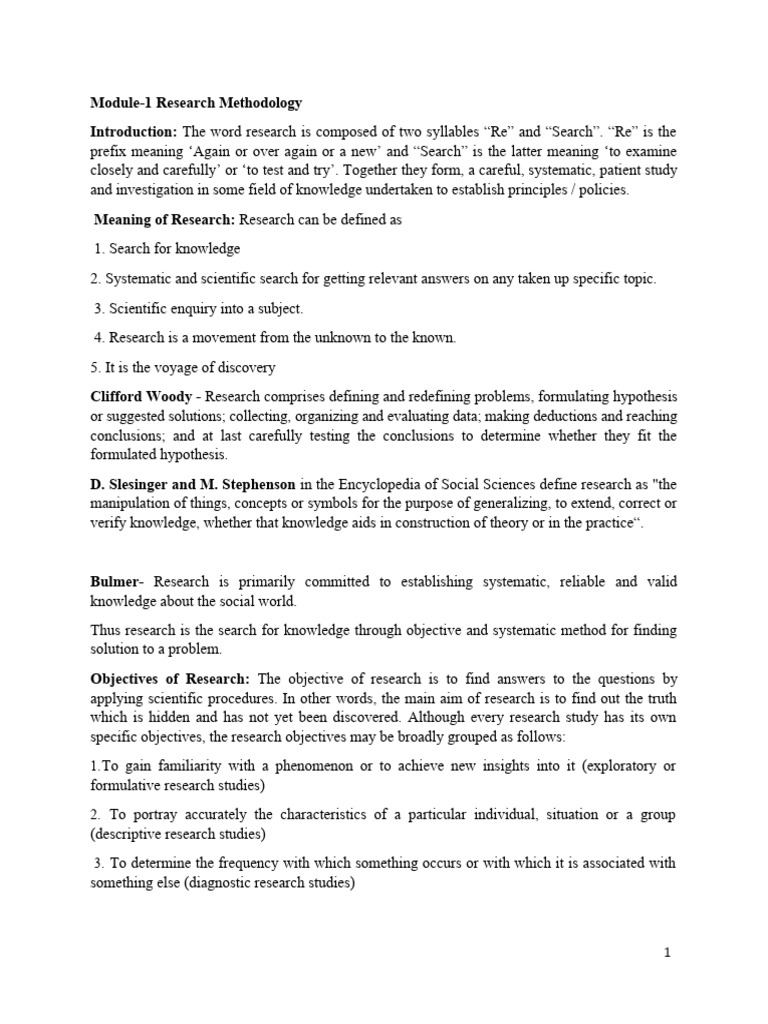 RM notes (1)qqqsws | PDF | Methodology | Scientific Method