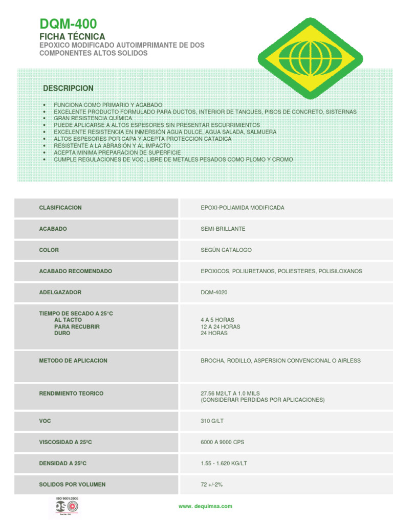 DQM 400 | PDF | Hormigón | Agua