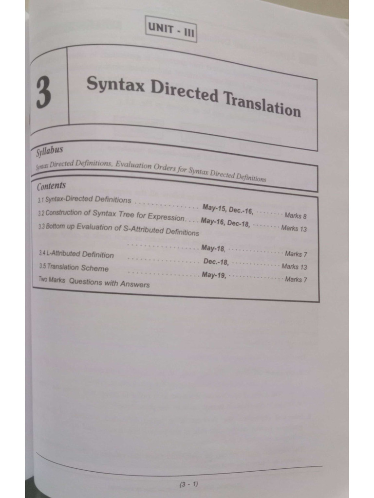 Compiler Design Unit 3 | PDF