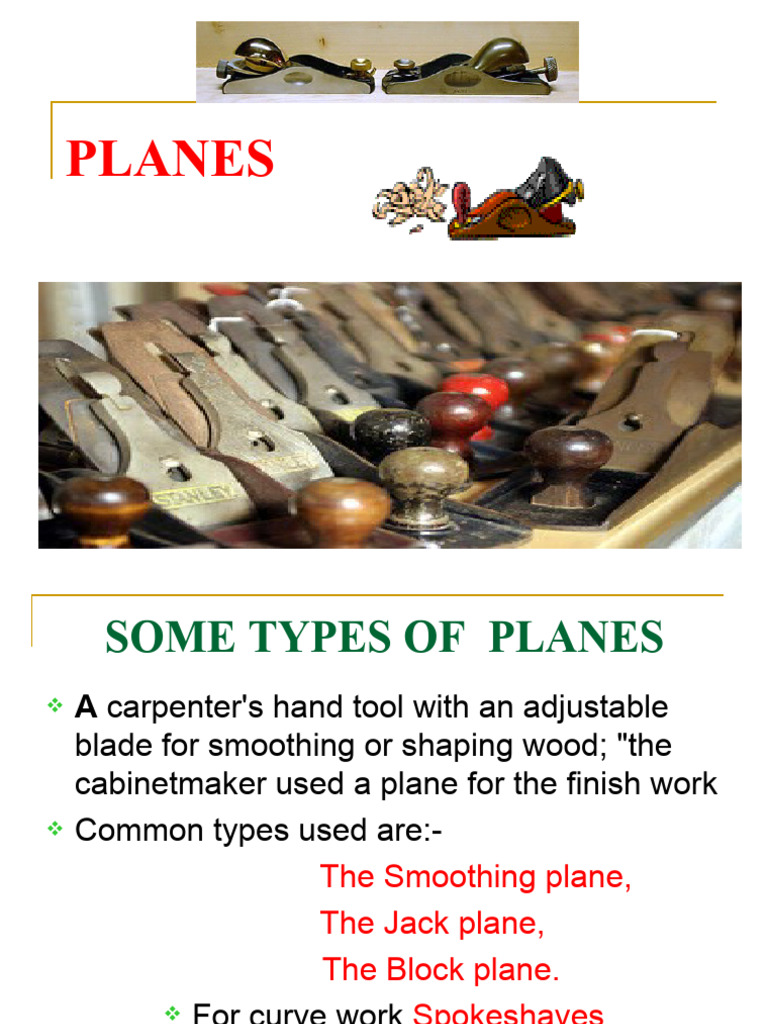 Types of Woodworking Planes Explained | PDF | Blade | Machines