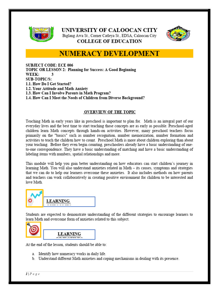 Ece 006 - Module 2 | PDF | Anxiety | Learning