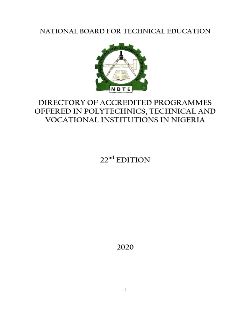2020 Directory of Accredited Programmes | PDF | Nigeria