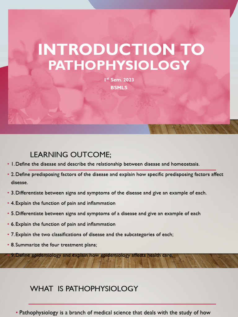LENS Introduction To Pathophysiology | PDF | Infection | Health Care