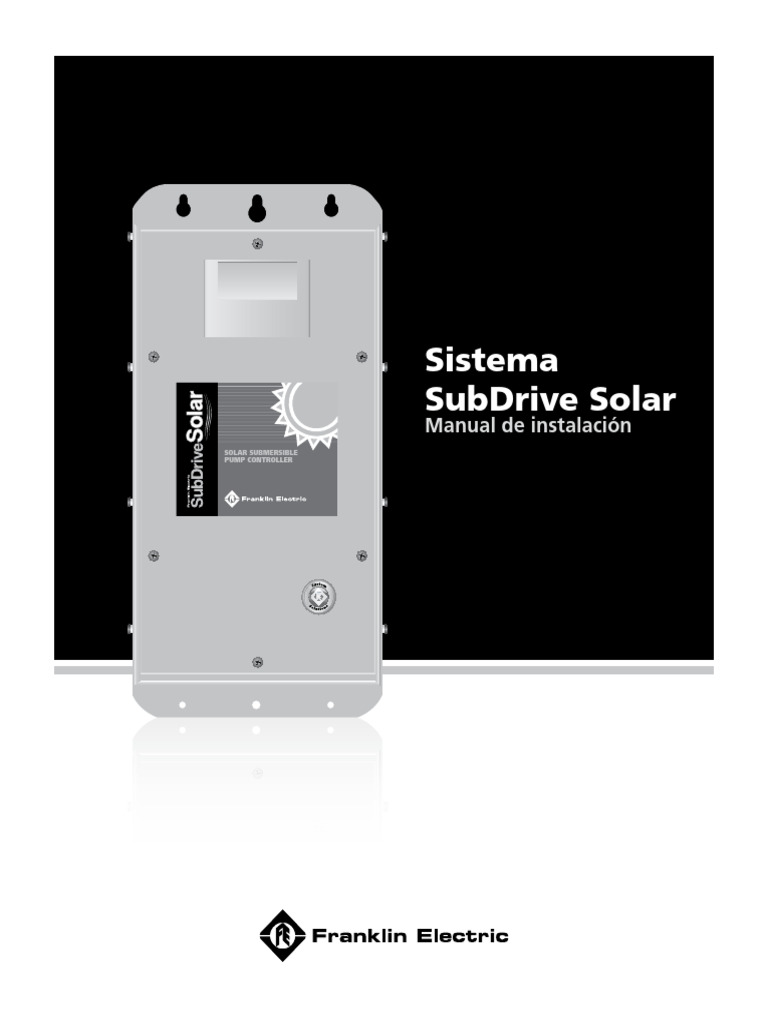 Manual de Instalación SubDrive Solar | PDF | Energía solar | Corriente ...