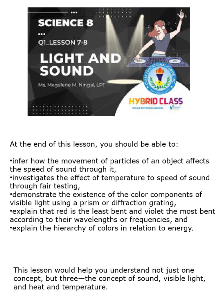 Sound, Light, and Temperature Effects | PDF