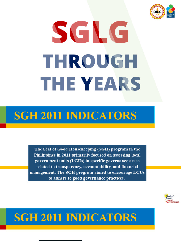 SGLG Through The Years 1 | PDF | Governance | Economies