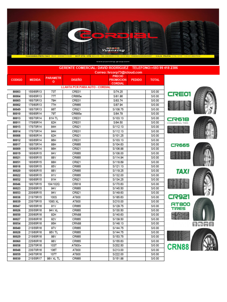 Tire Price List for Distributors | PDF | Sustainable Transport ...