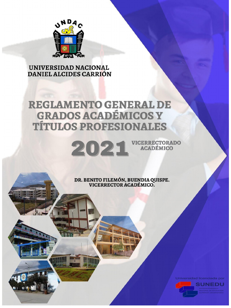 Reglamento Grados y Titulos Final 2021 (10 | PDF | Titulo academico | Educación más alta