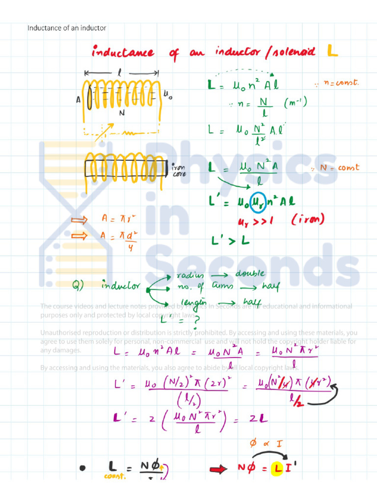 3.4.1 - Inductance of An Inductor | PDF