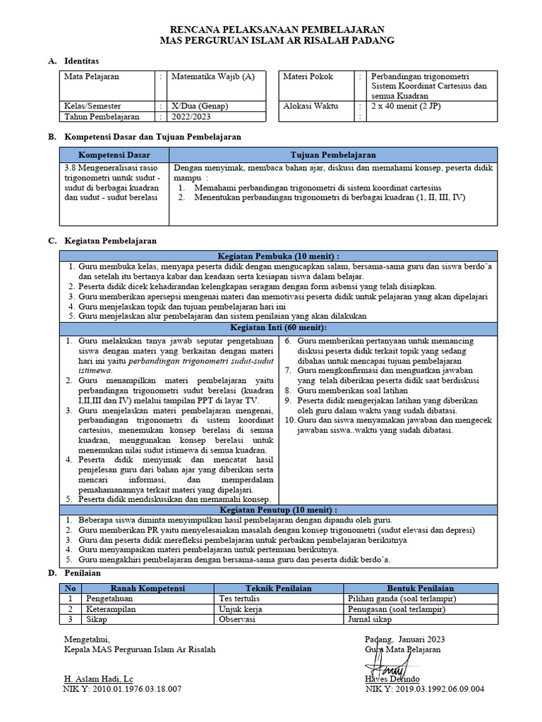 RPP Pertemuan 5 | PDF