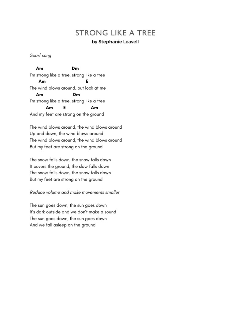 Strong Like A Tree by Stephanie Leavell | PDF