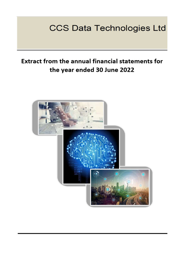 CCS Data Technologies (Pty) LTD - Extract From Annual Financial ...