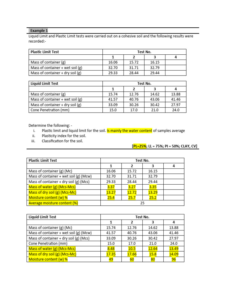 Class Example - Consistency | Download Free PDF | Soil Science | Soil ...