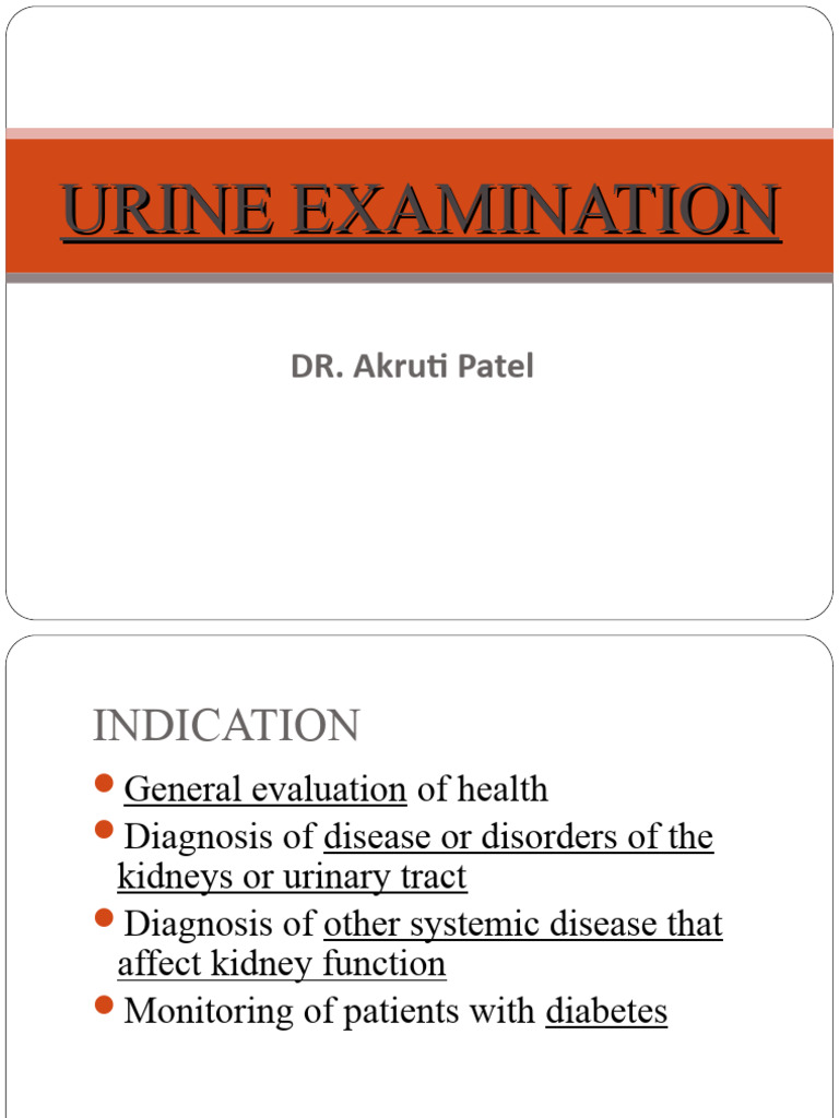 Urine Examination New-1 | PDF | Medical Specialties | Clinical Medicine