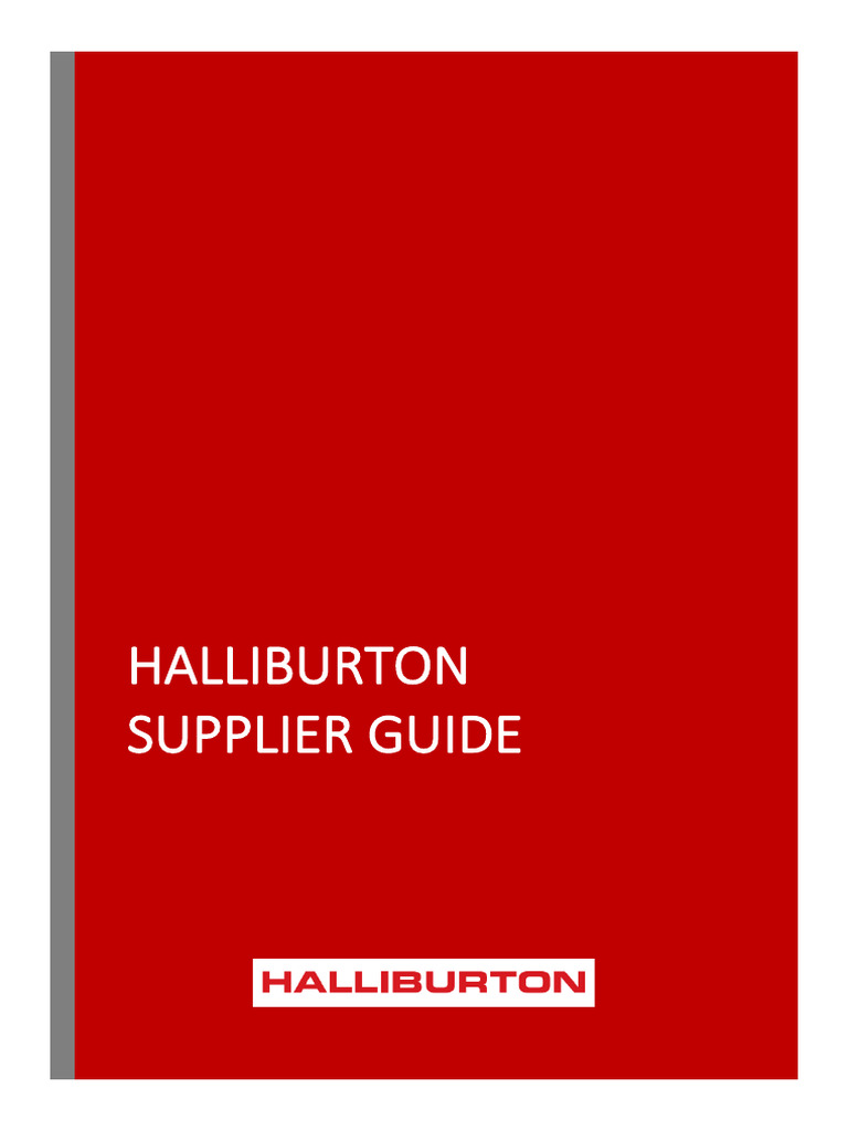 Halliburton Supplier Registration Guide | PDF | Electronic Data ...