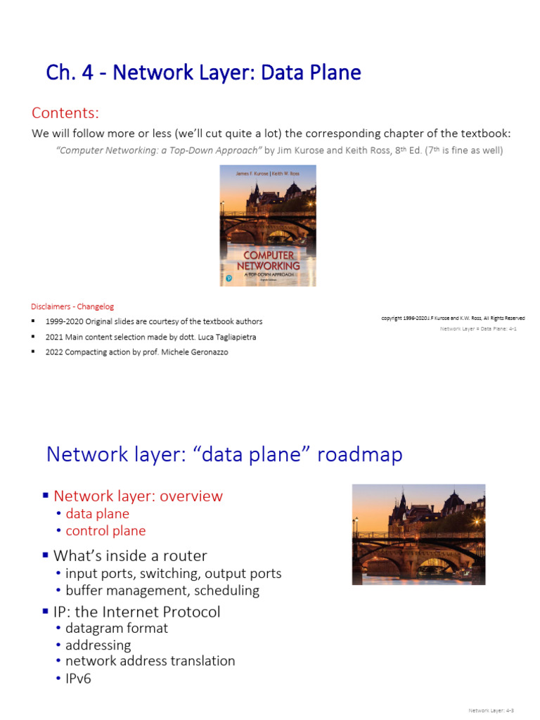CRI Reti 07 Network Layer-Data Plane | PDF | Computer Network | Internet Protocols