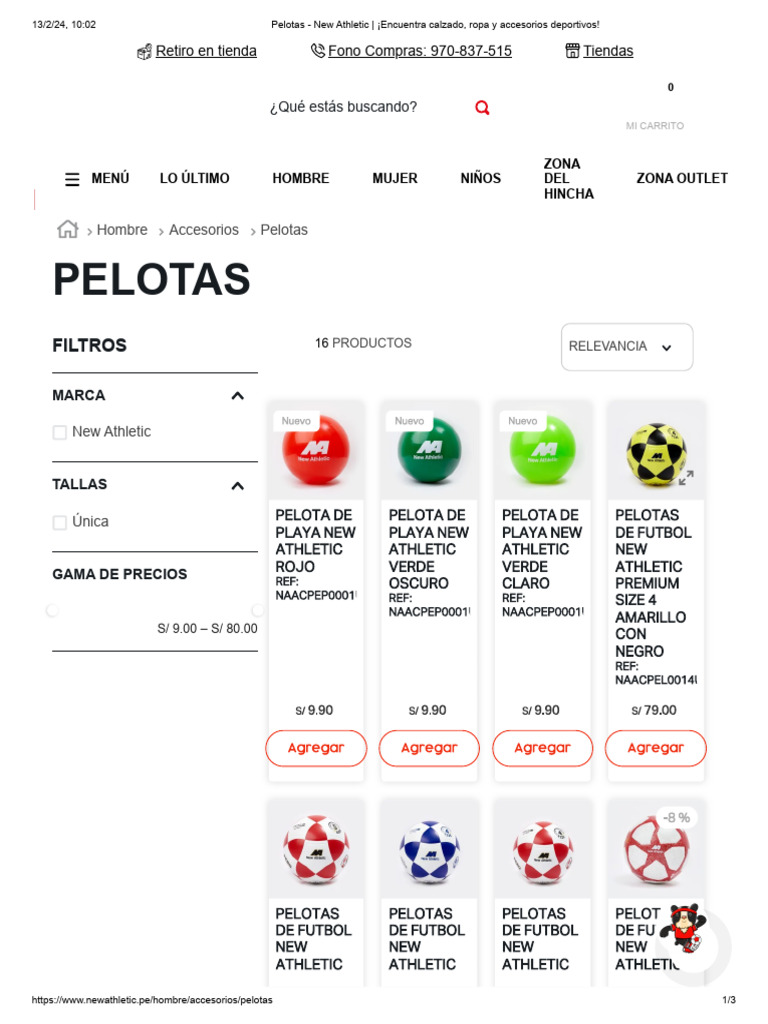 Pelotas - New Athletic _ ¡Encuentra calzado, ropa y accesorios deportivos! | PDF