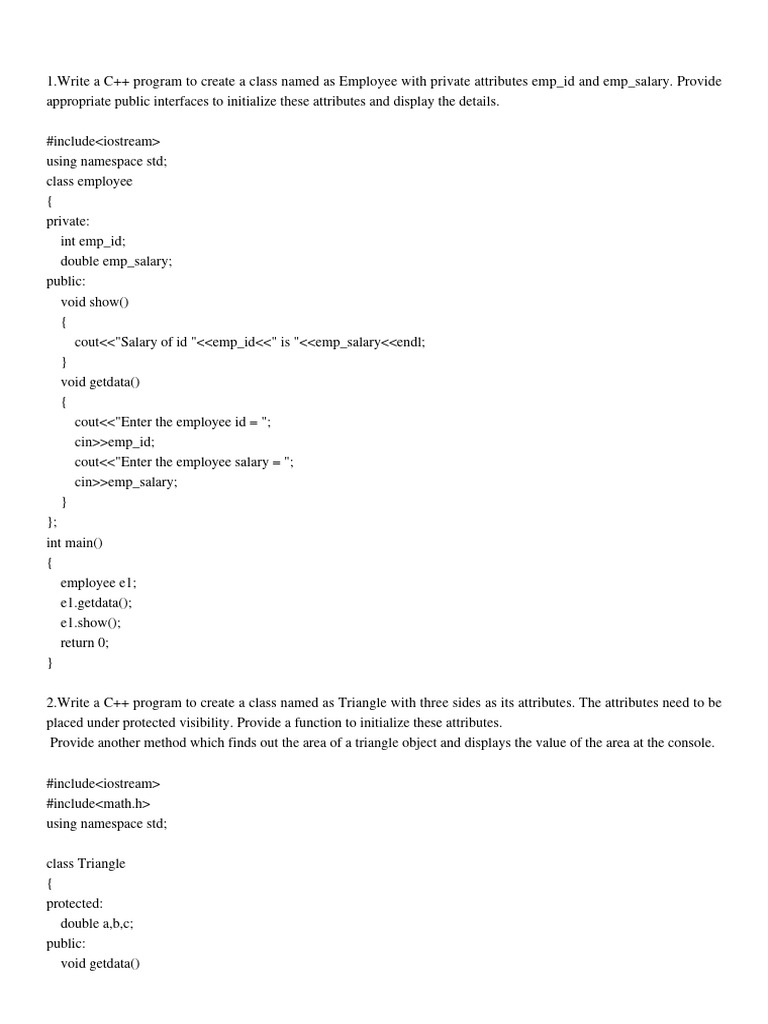 C Lab Solution Pdf Constructor Object Oriented Programming Programming