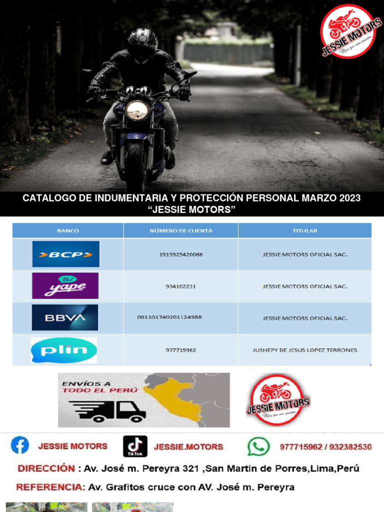 Catalogo de Indumentaria y Protección Personal Marzo 2023 Jessie Motors ...