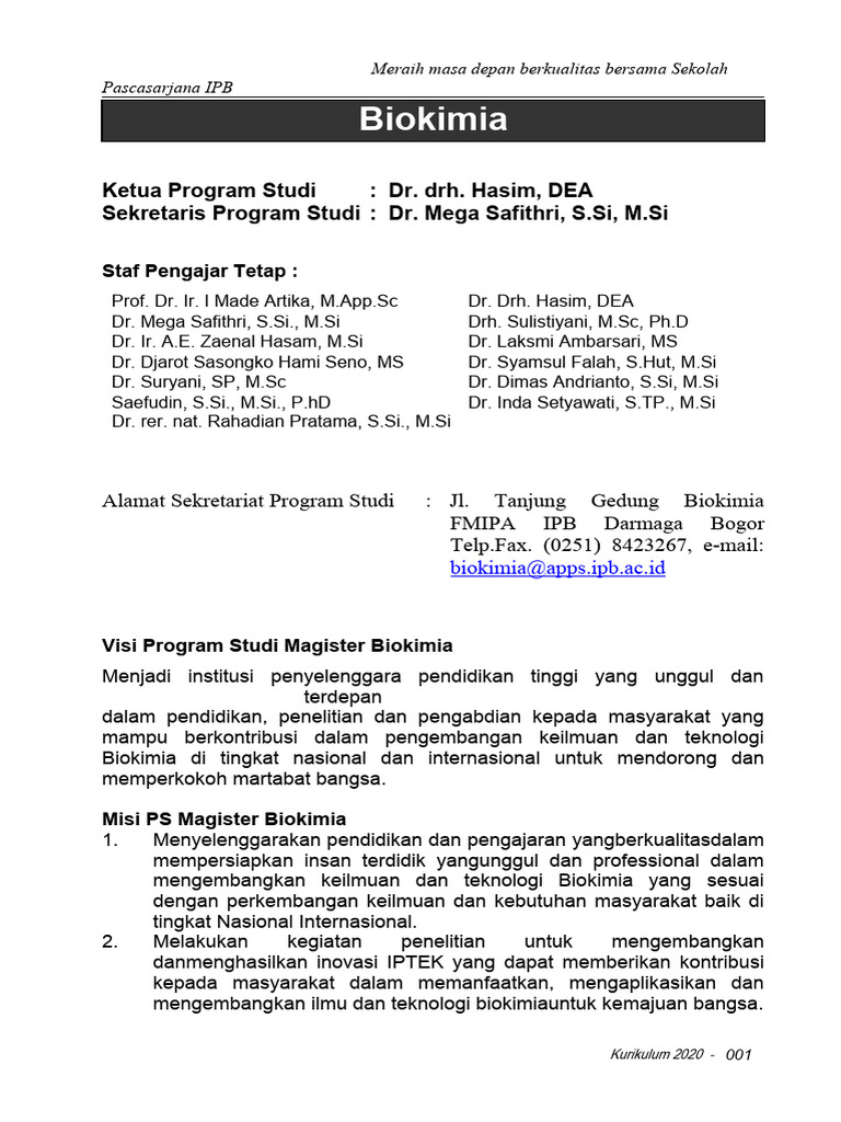Dosen Biokimia | PDF