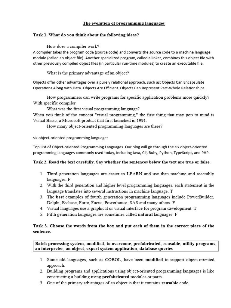 2 The Evolution of Programming Languages | Download Free PDF ... 2 The Evolution of Programming Languages | Download Free PDF ...