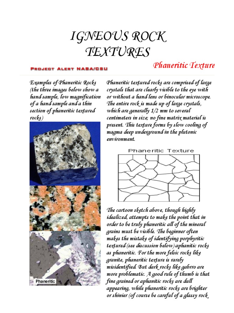 Igneous Rock Textures | Igneous Rock | Petrology