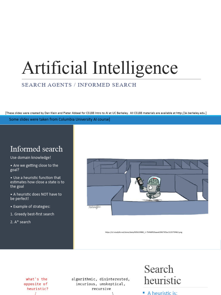 Informed Search | PDF | Cybernetics | Artificial Intelligence