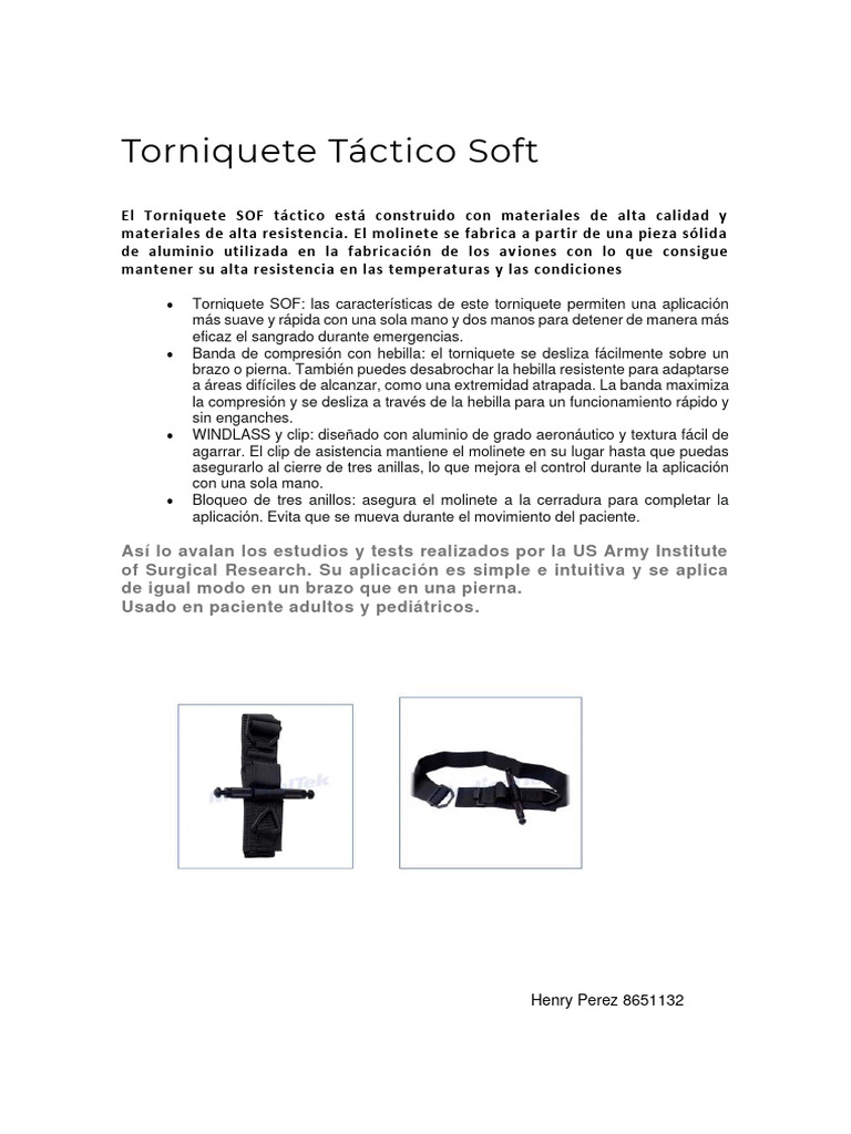 Torniquete Táctico Soft | PDF