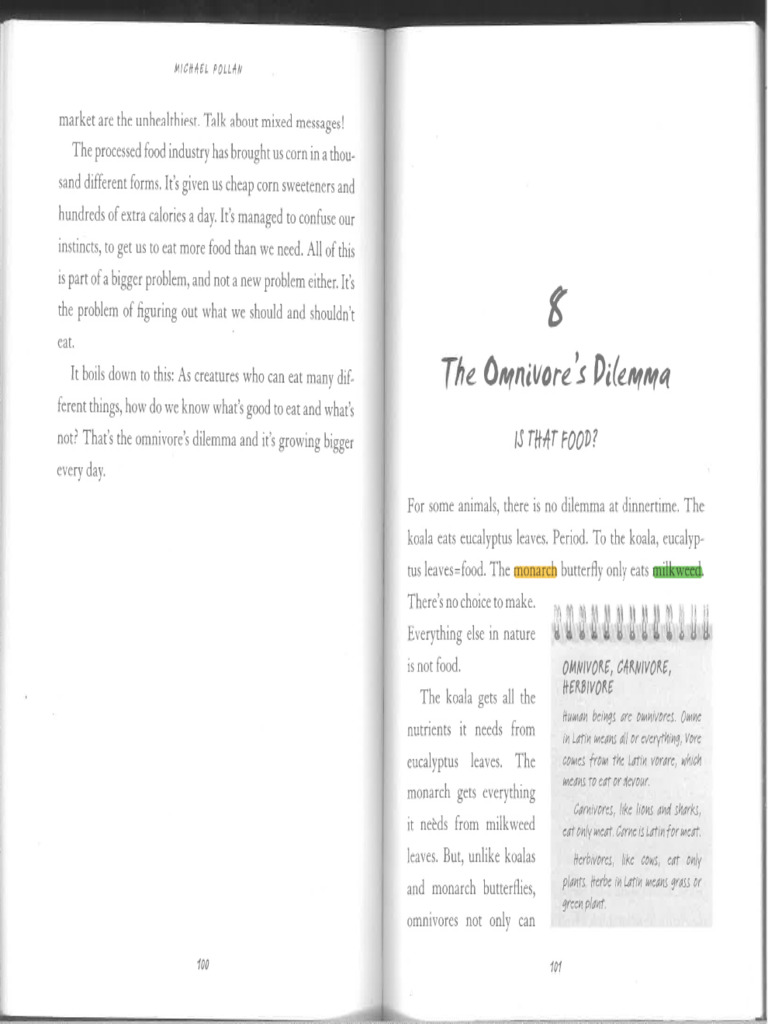 Understanding the Omnivore's Dilemma | PDF | Taste | Food And Drink