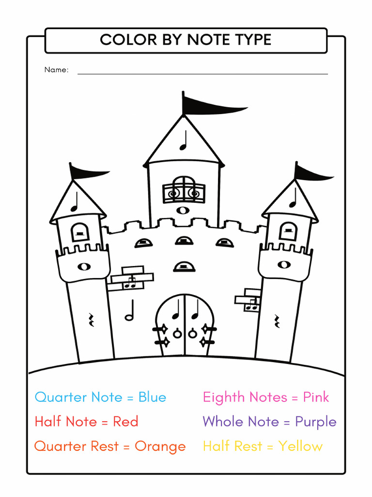 Colorby Music Note Coloring | PDF