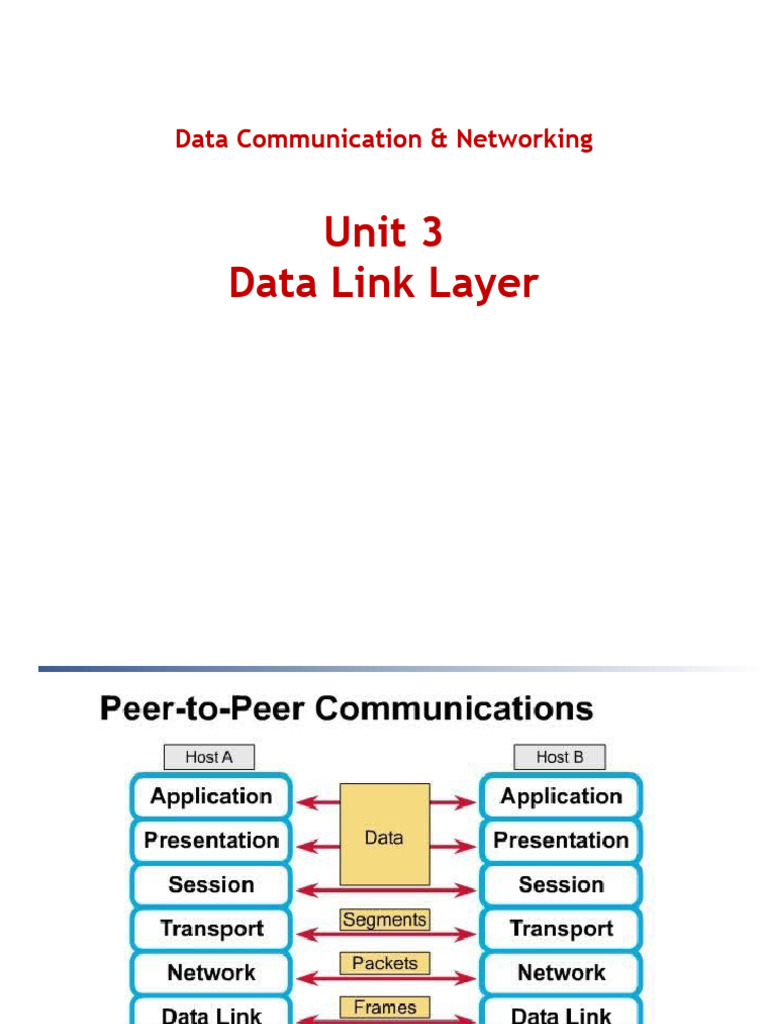 UNIT - 3 - Data-Link Layer | PDF | Ethernet | Computer Network
