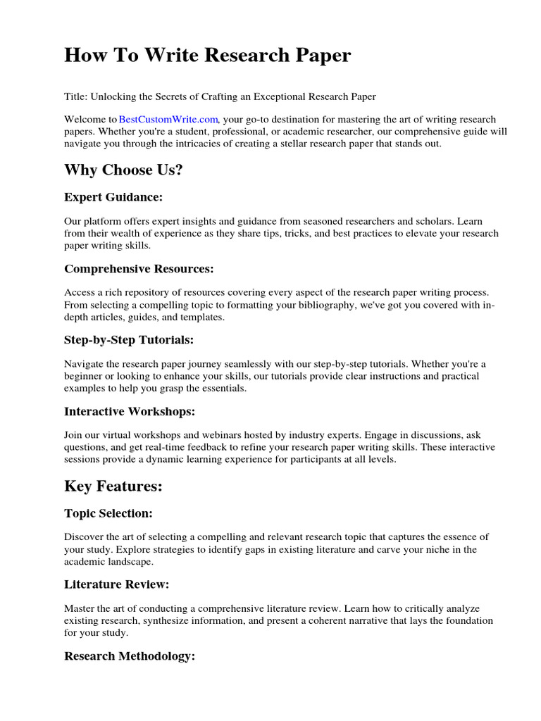 Master Research Paper Writing Guide | PDF | Academic Publishing ...