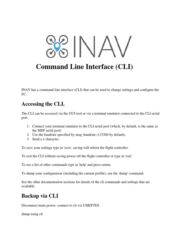 8) Inav CLI | PDF | Command Line Interface | Global Positioning System