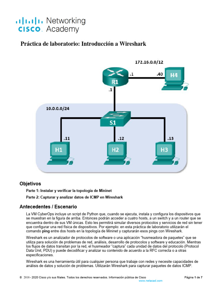 5 3 7 Lab Introduction To Wireshark Pdf Ciberespacio Tecnologías De La Información