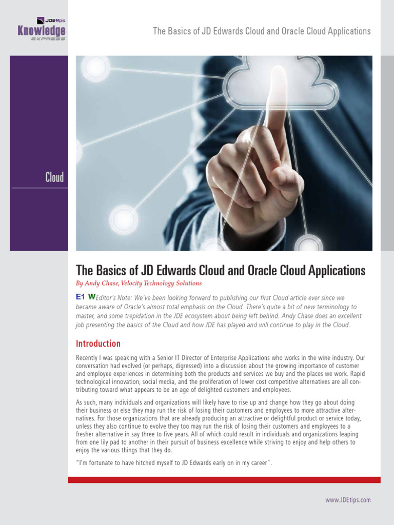 Basics of JDECloud Chase 482 | PDF | Cloud Computing | Software As A ...