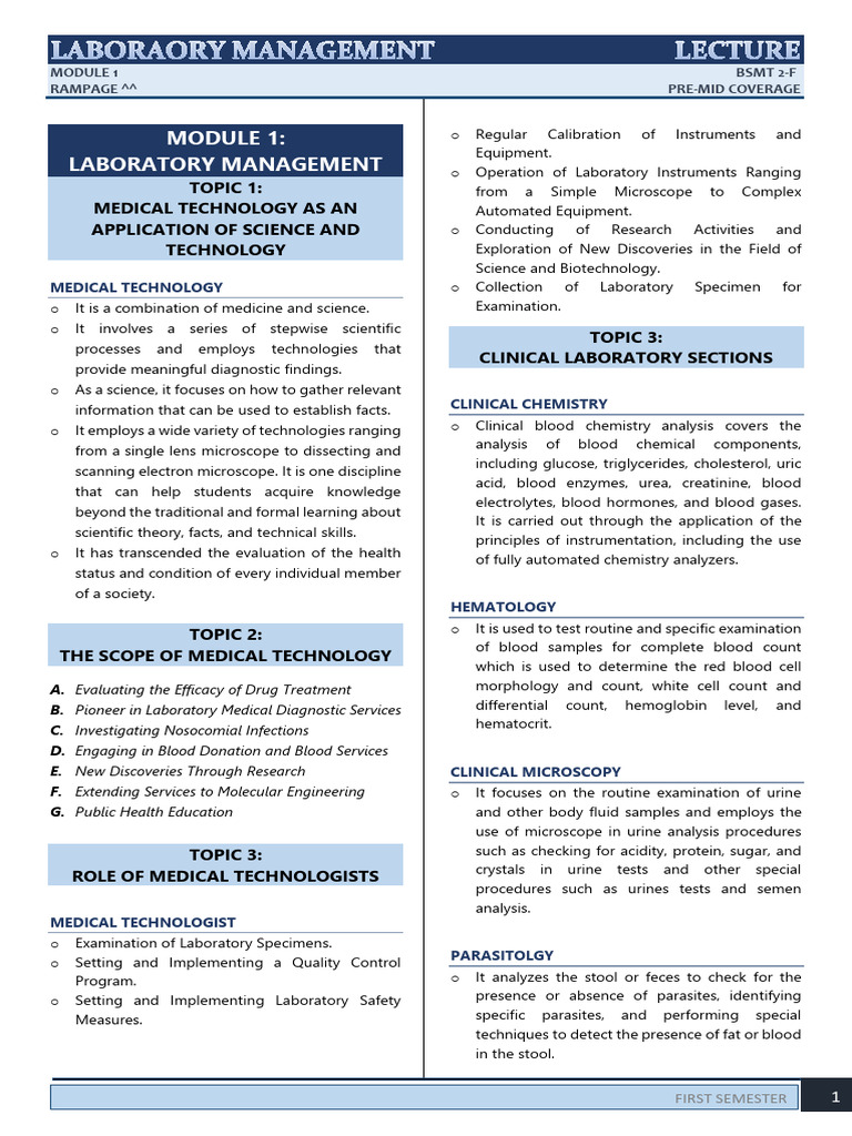 Lab Man Module Premid 1 | PDF | Serology | Clinical Medicine