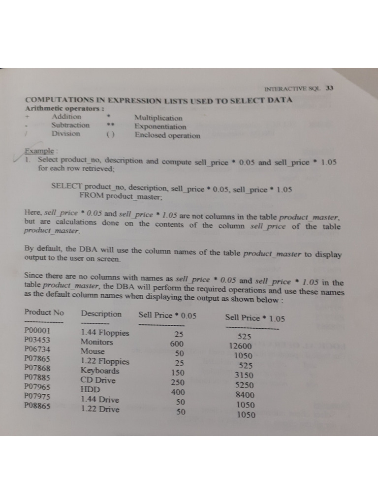 Operations and Functions in SQL | PDF | Computer Data | Computing