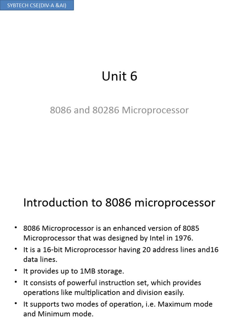 6 8086 and 80286 Microprocessor - 2022 - 04may - 2022 | PDF | Central Processing Unit | Computer ...