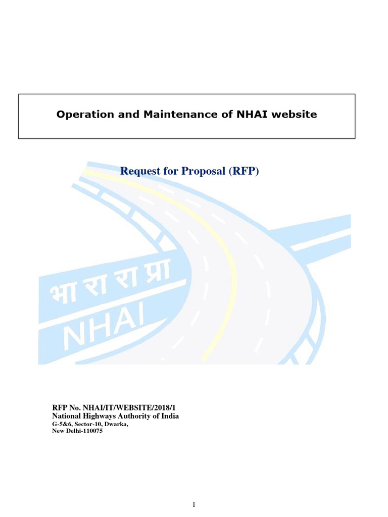 1 NHAI RFP Website Development.. | PDF | Request For Proposal | Audit