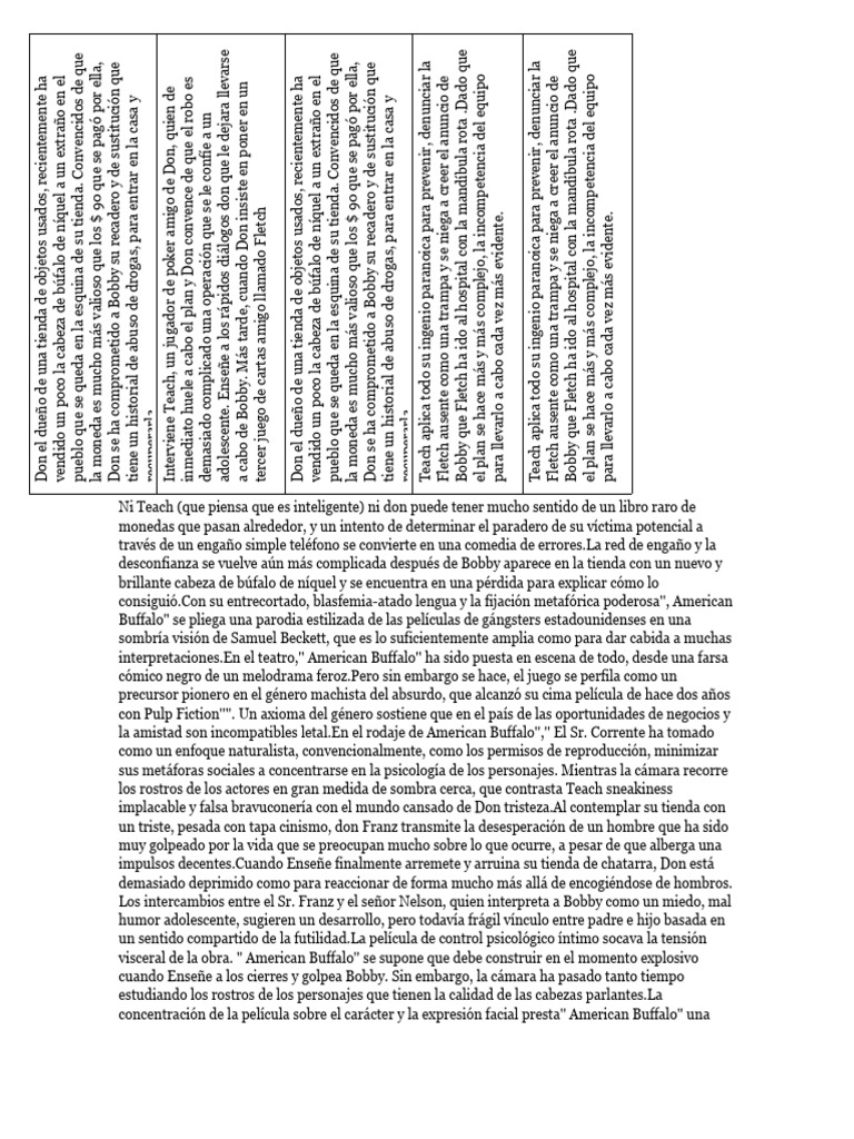 American Buffalo | PDF