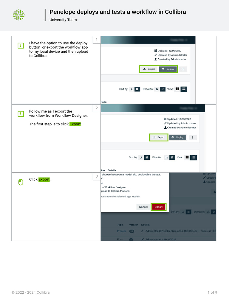 Deploys and Tests A Workflow in Collibra | PDF | Icon (Computing ...
