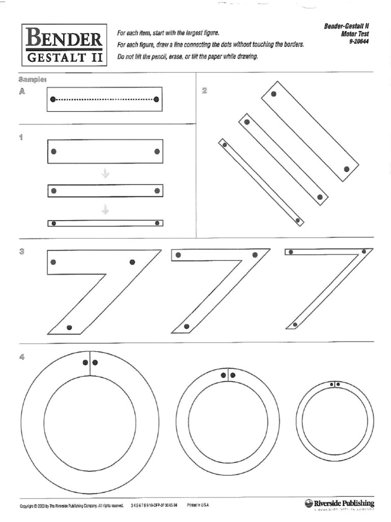 Bender Gestalt II Motor Test | PDF