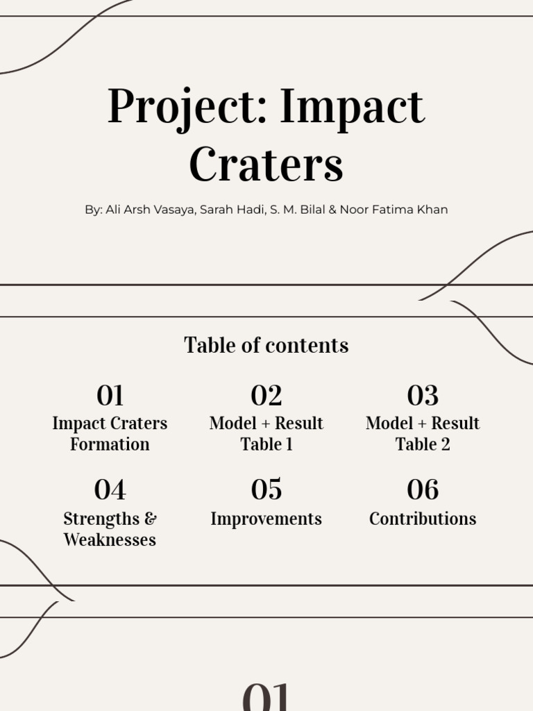 Science Group Project | PDF | Impact Crater | Outer Space