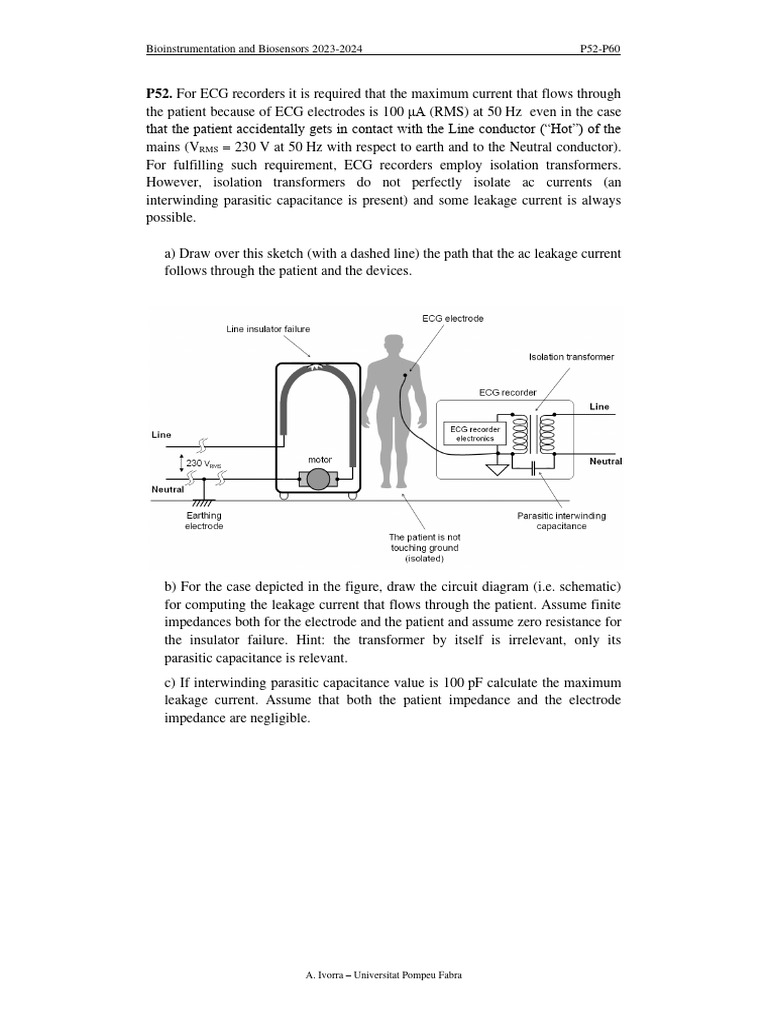 Fourth Block of Exercises and Problems P52 P60 | PDF | Electrostatic Discharge | Electronics