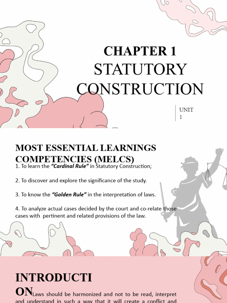 Chapter 1 Statcon 1 | PDF | Statutory Interpretation | Divorce