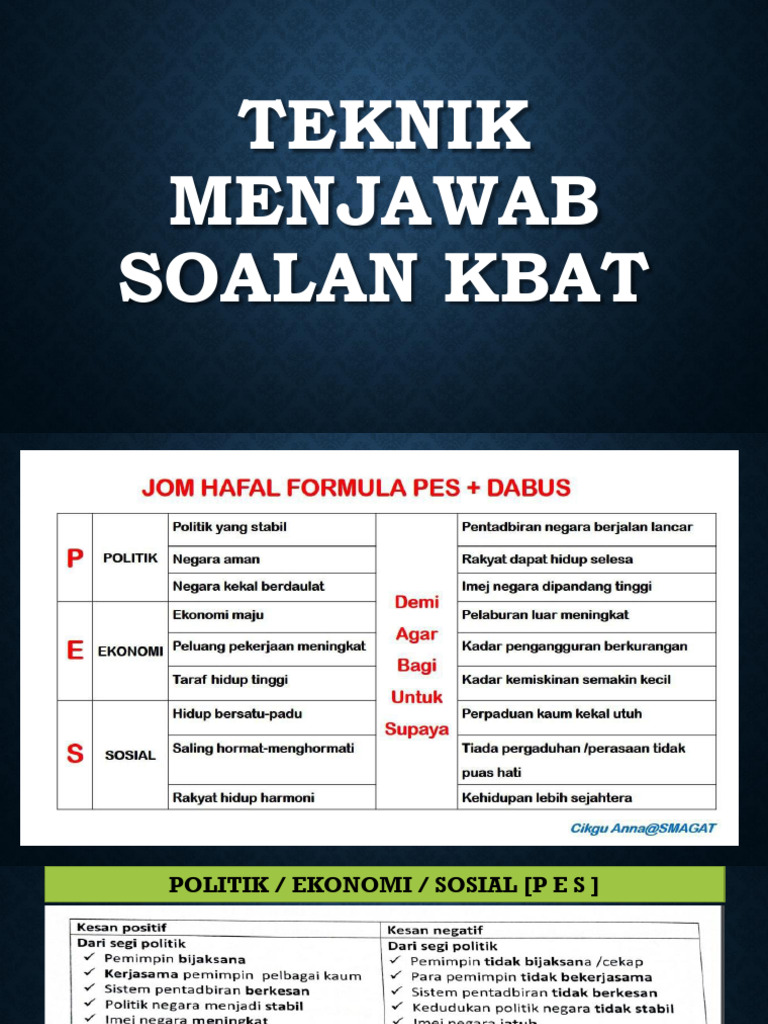 Teknik Menjawab Soalan Kbat | PDF