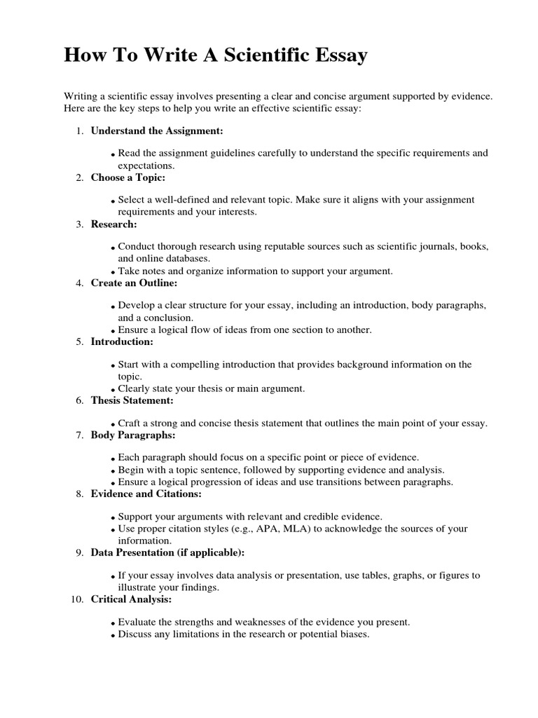 How To Write A Scientific Essay | PDF | Essays | Citation