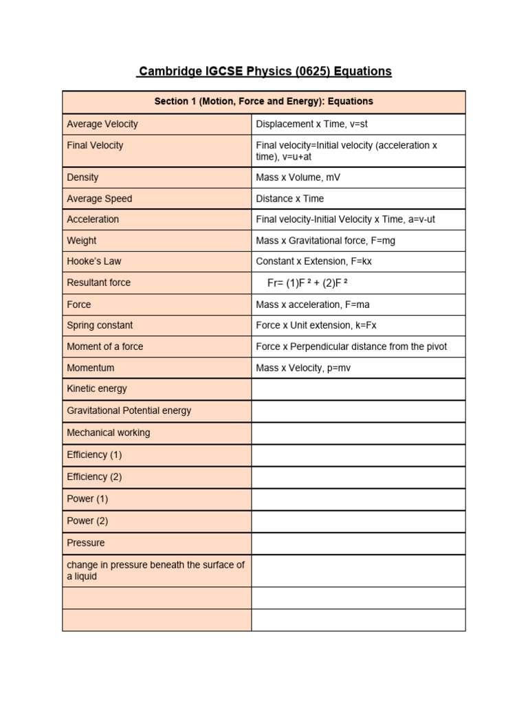 Cambridge IGCSE Physics | PDF | Force | Velocity
