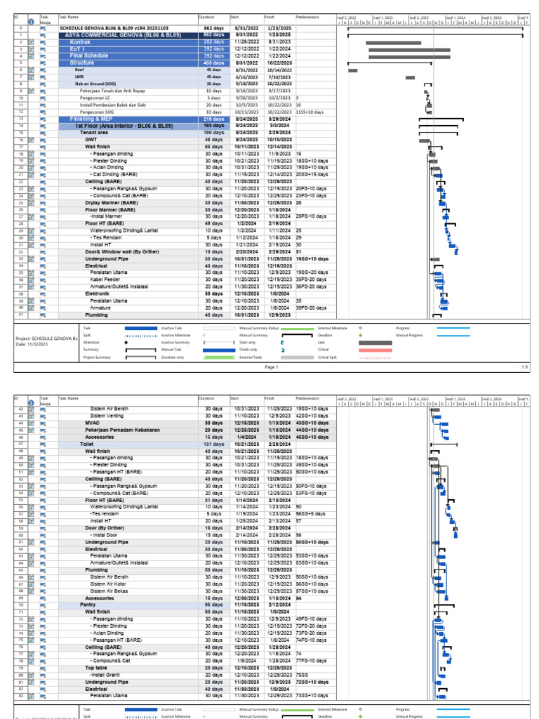 Schedule Genova Bl06 & Bl09 v1r4 20231103 | PDF | Plumbing | Hydraulic ...